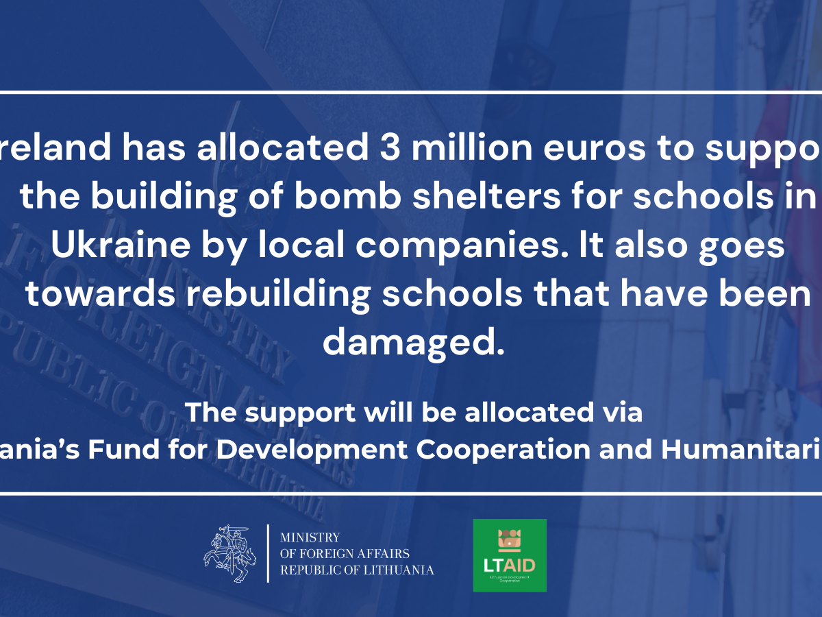 Ireland contributes to the reconstruction of Ukraine via Lithuania's ...
